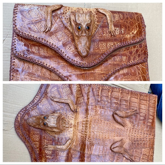 Bags | Vintage Bonanza Baby Alligator Purse Made In Australia | Poshmark